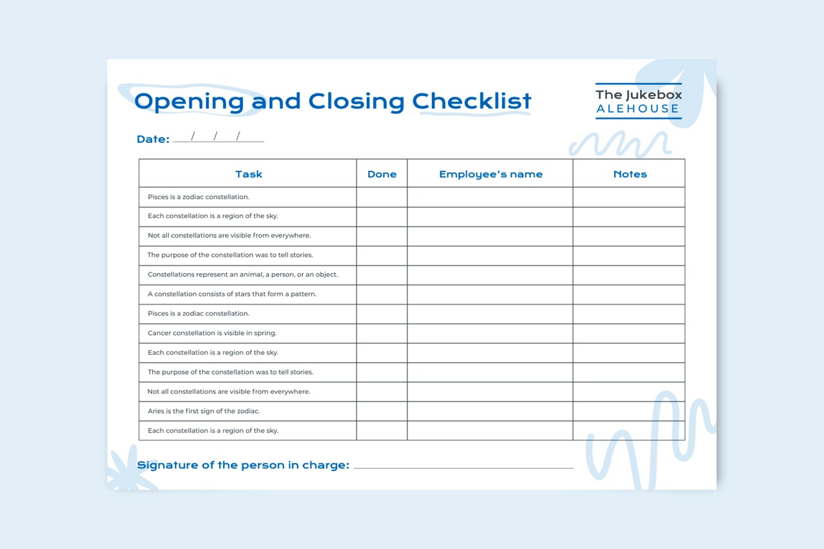 Restaurant Closing Checklist: Daily Closing Checklist Ideas
